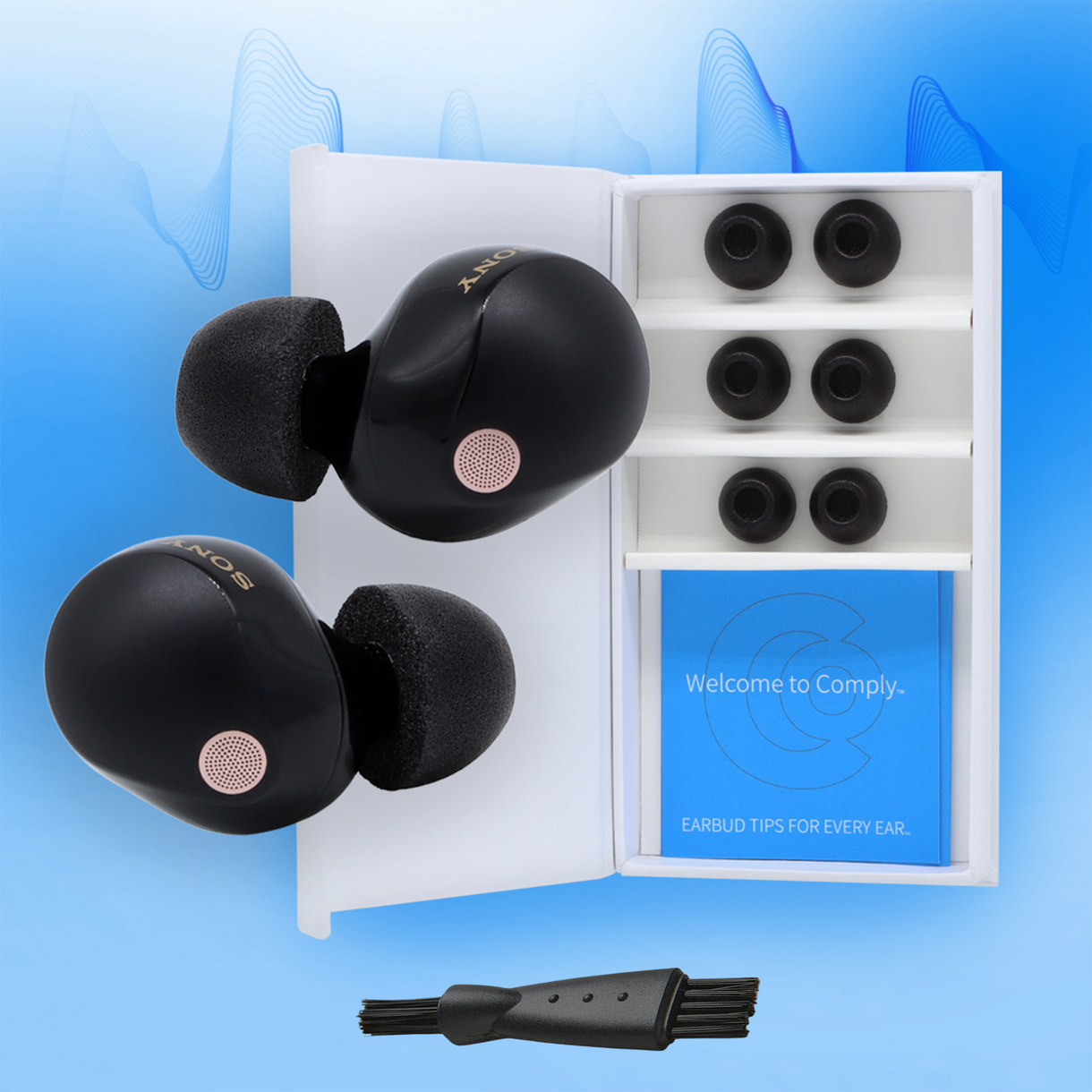 TrueGrip™ Memory Foam Ear Tips for Sony True Wireless Earbuds – Comply Foam
