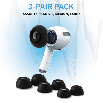 TrueGrip™ Memory Foam Ear Tips for Apple AirPods Pro Gen 1 & 2 – Comply ...