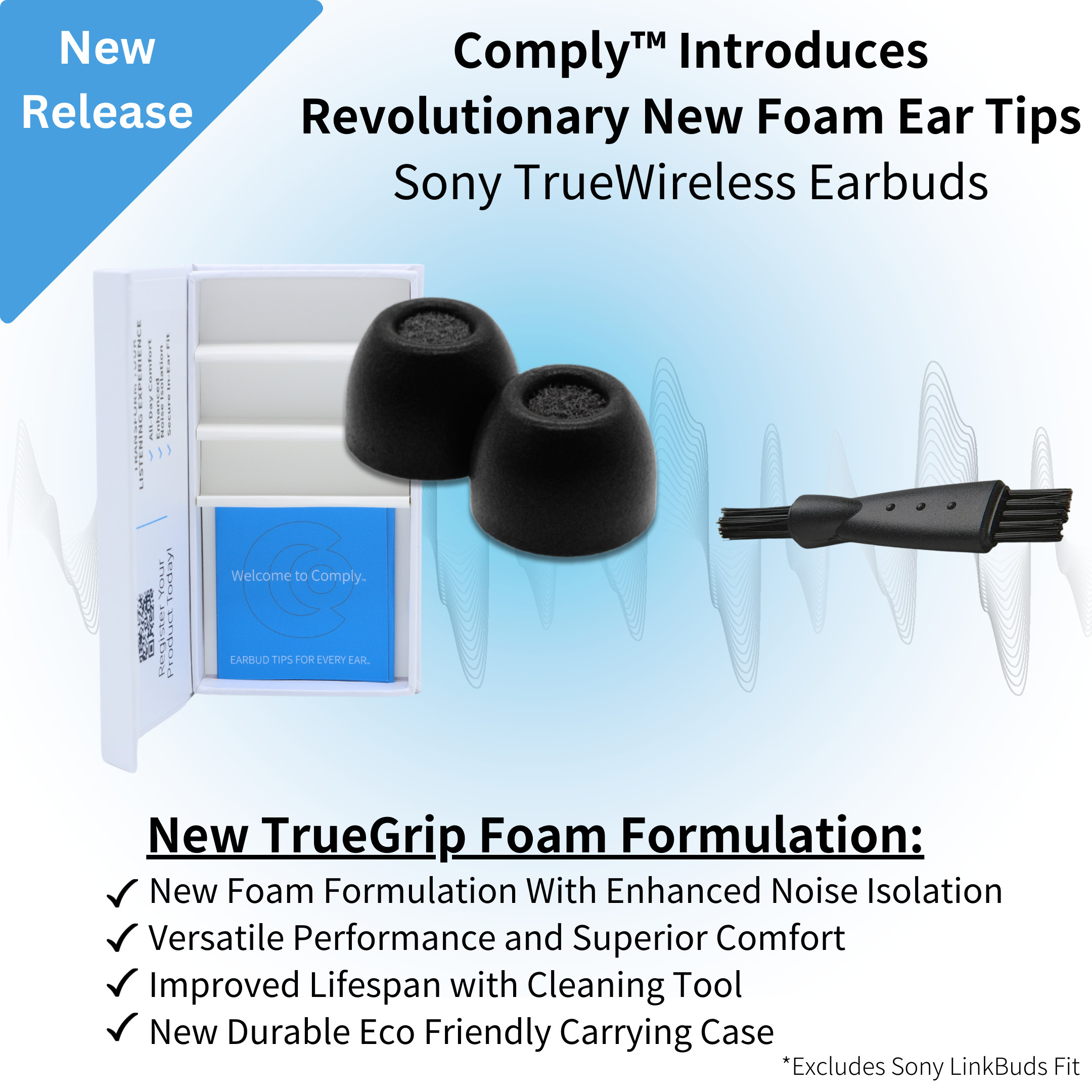 Sony Foam Ear Tips | WF-1000XM5, WF-1000XM4, WF-C500 & More – Comply Foam